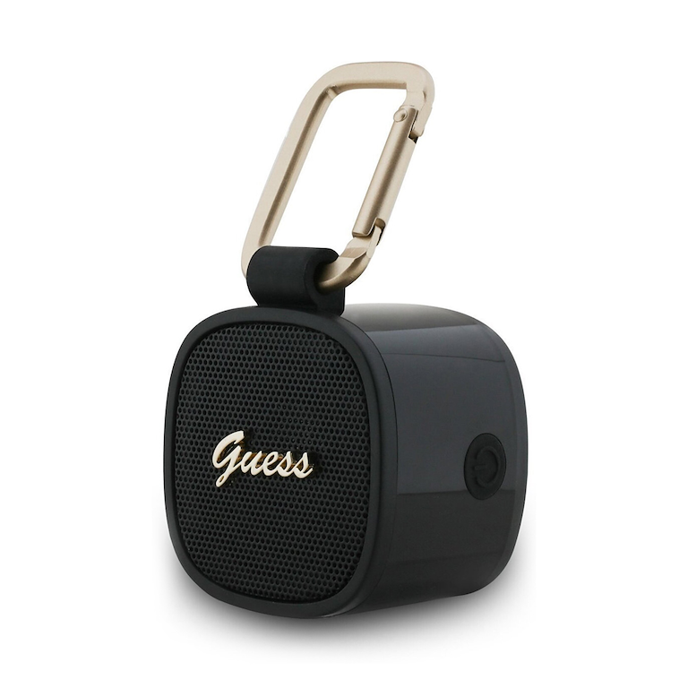 Bluetooth zvucnik Guess Magsafe Script Logo crni sa kukom (GUWSB4HGSPLK)