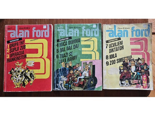 Alan Ford trobroj 1, 2 i 3