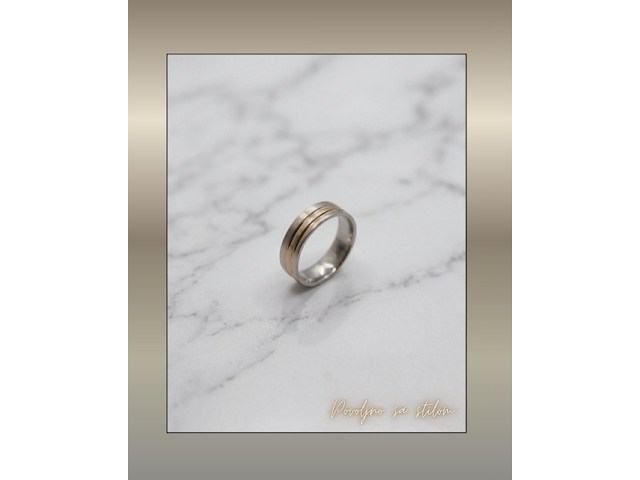 9.6.19.20. Muški prsten dvobojni elegantan 21.1 mm