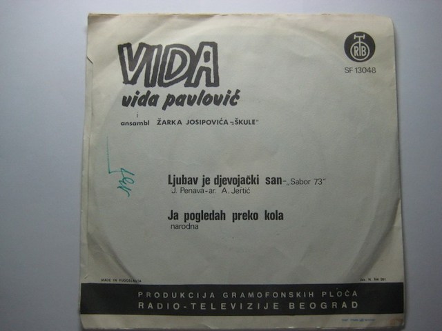 Vida Pavlovic - Ljubav je djevojacki san