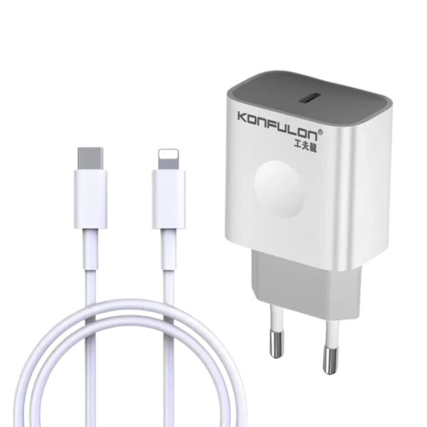Kućni brzi punjač Konfulon C69D 20W+ lighting kabal