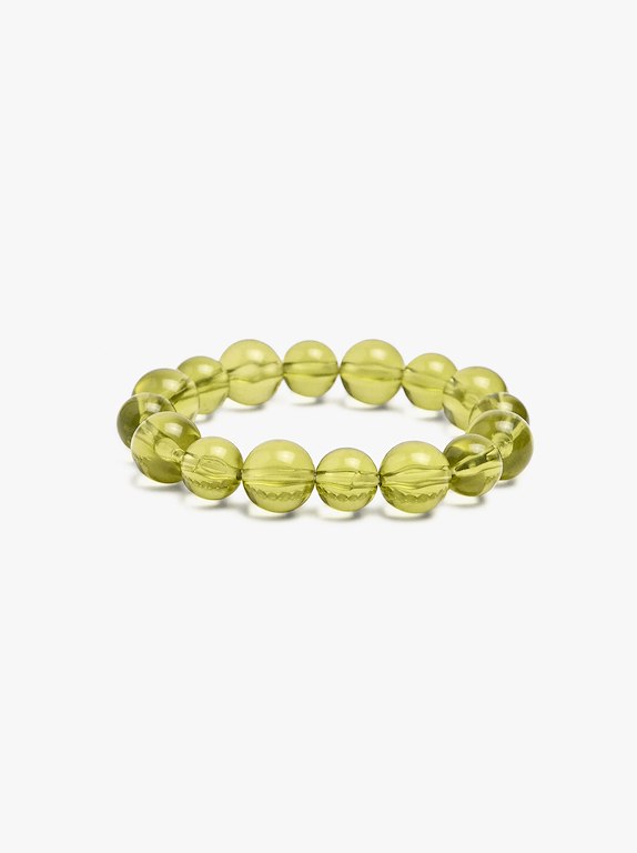 ELASTIC BRACELET WITH TRANSPARENT RESIN BEADS