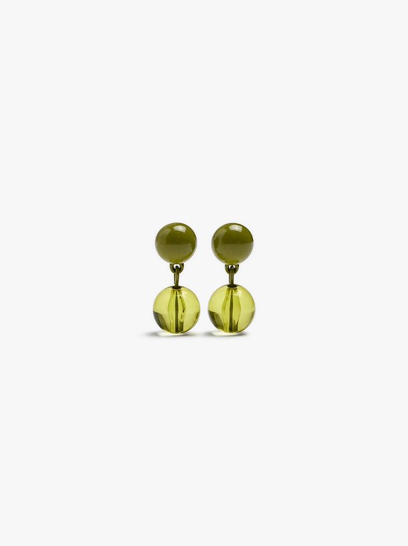 RESIN AND ENAMEL BEAD EARRINGS