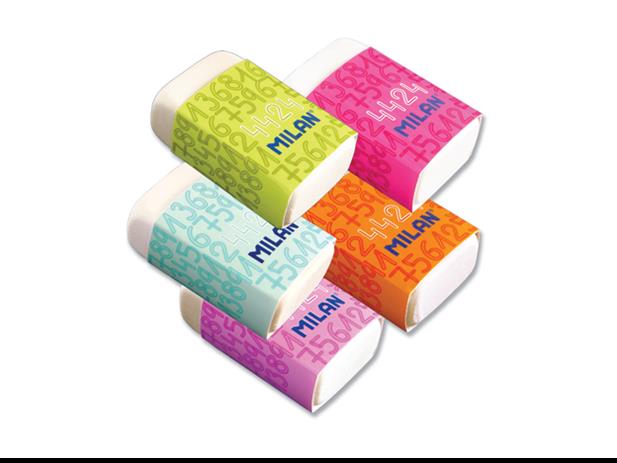 Can 80 soft synthetic rubber eraser (coloured carton sleeved and wrapped)