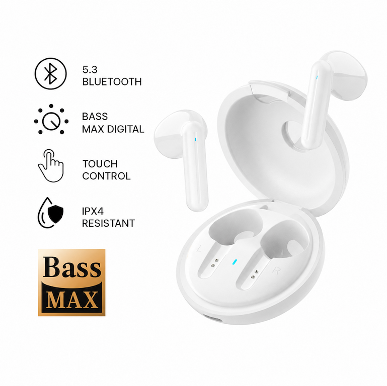 Bluetooth slusalice Airpods T-phox M67 bele HQ