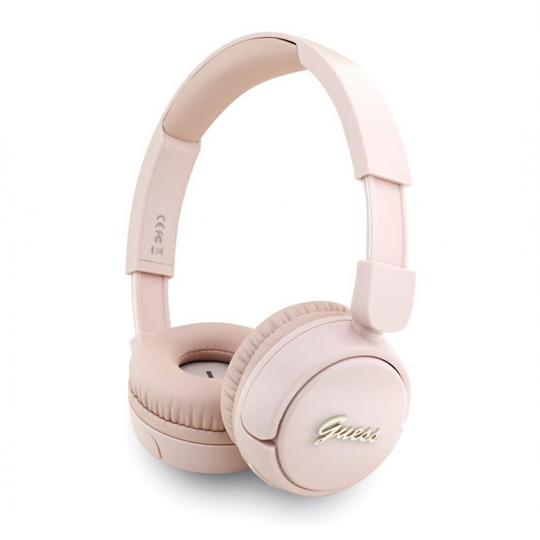 Bluetooth slusalice Guess Script Metal Logo pink (GUBHV6SCP)