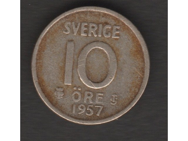 10 Öre - 1957 - Sweden, Švedska