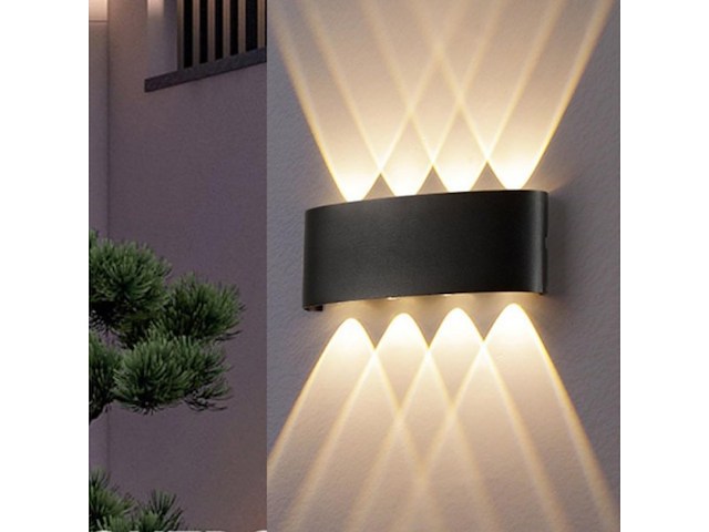 OOWOLF Vodootporna LED Zidna Lampa 8W IP65 3000K
