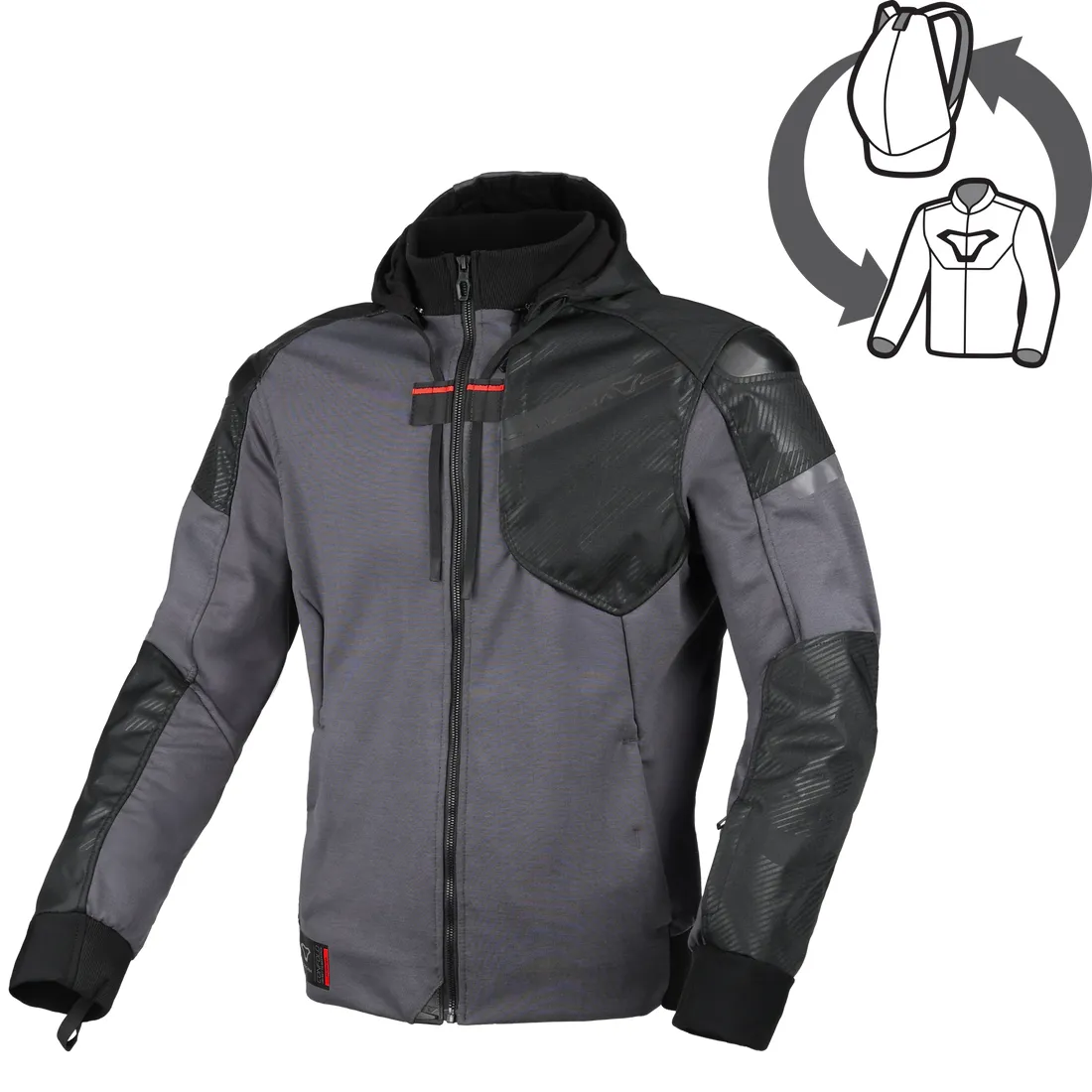 MACNA DISTEC CRNO-SIVA MOTO DUKS JAKNA RANAC