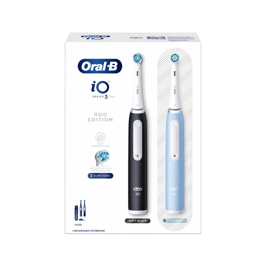 Oral-B® iO 3 Električna Četkica za Zube Plava i Crna Duo Pack