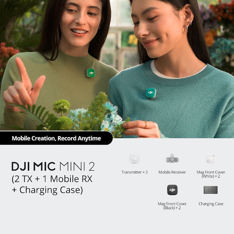 DJI Mic Mini 2 Compact Wireless Microphone System for Smartphones (2 TX + 1 Mobile RX + Charging Case)
Dizajn i personalizacija
Fleksibilno nošenje
Kvalitet zvuka
Noise cancellation
Sigurnost...