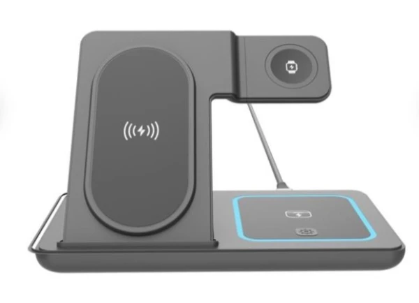 TA-WPC31A-01-BK Gembird Sklopivi bežièni punjaè 3 u 1, 15 W, Apple Watch, crni