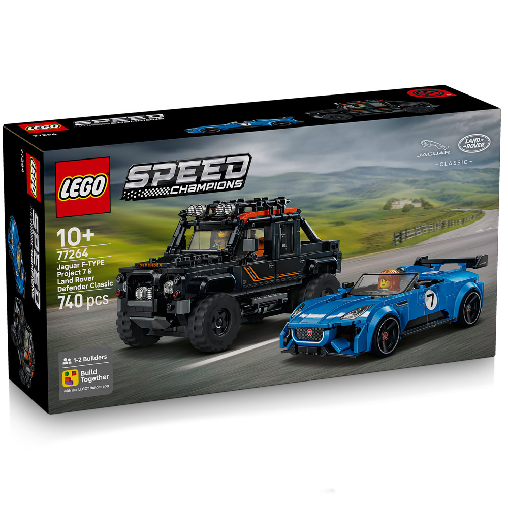 LEGO SPEED CHAMPIONS Jaguar Project 7 & Land Rover Defender