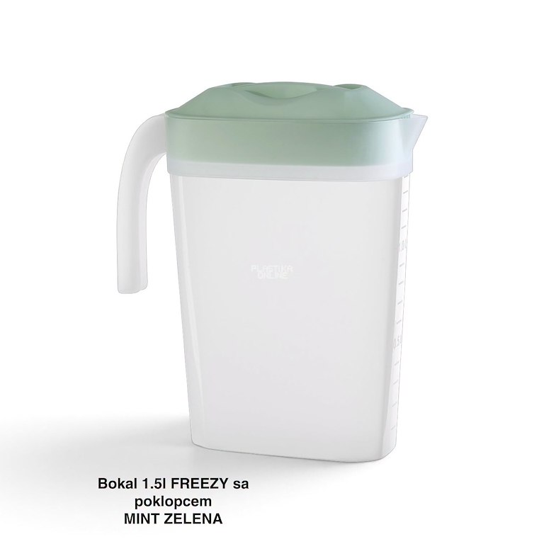 Bokal 1,5l s poklopcem Freezy MINT ZELENA
