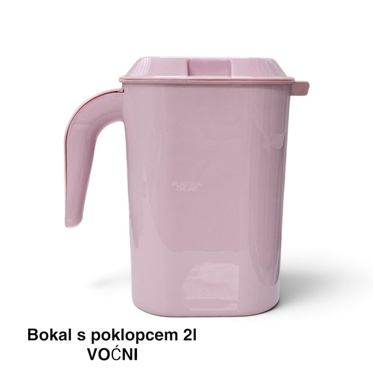 Bokal s poklopcem 2l Voćni roza