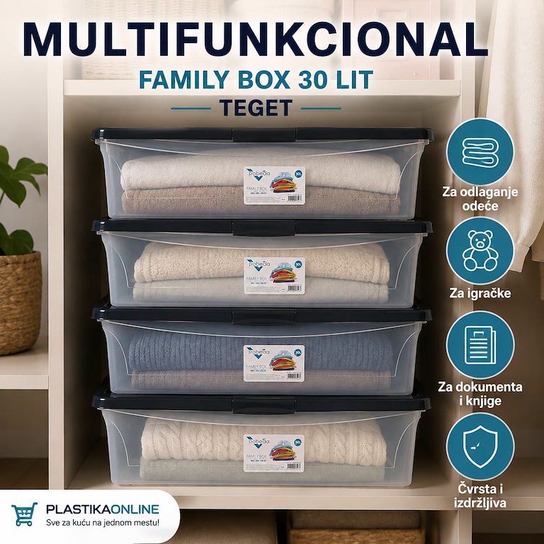 Kutija za odlaganje 30L – Family box 30l-TEGET