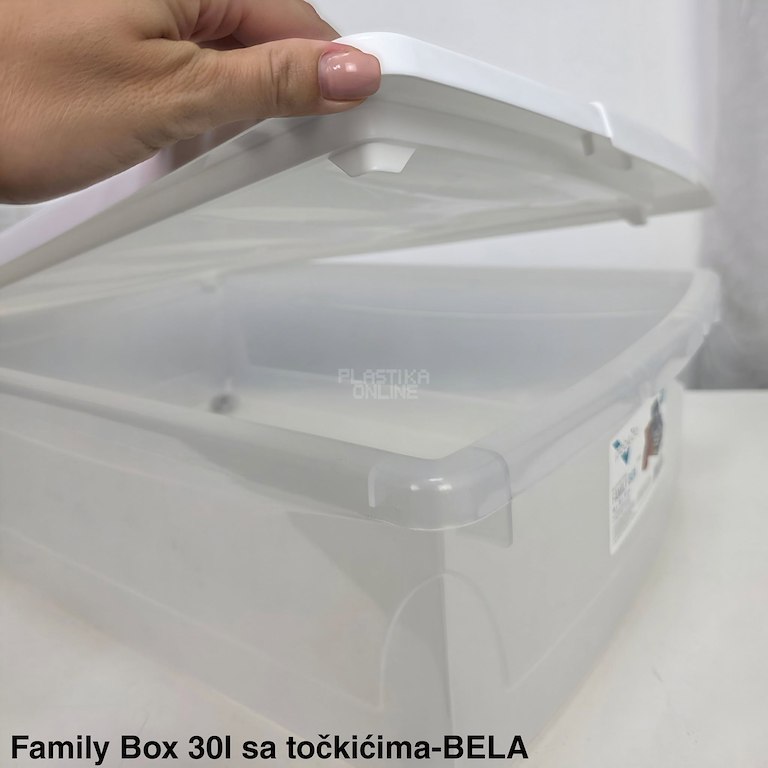 Kutija za odlaganje sa točkićima 30L – Family box DRIVE 30l -BELA