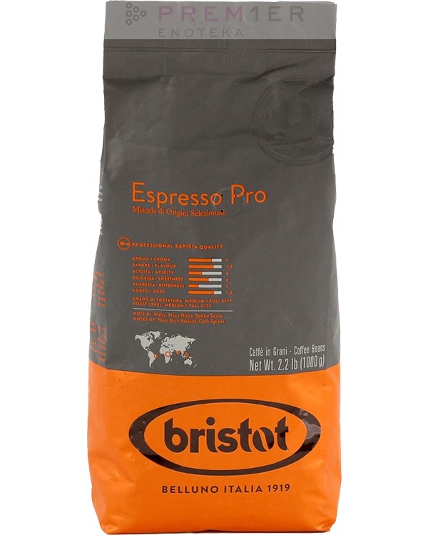 Bristot Bean to Cup Italian Espresso Coffee Zrno 1kg