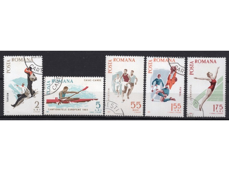 445 - Rumunija 1965 - Sport - žigosana serija