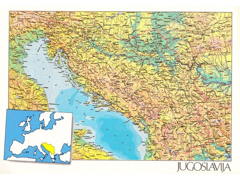 JUGOSLAVIJA , MAPA