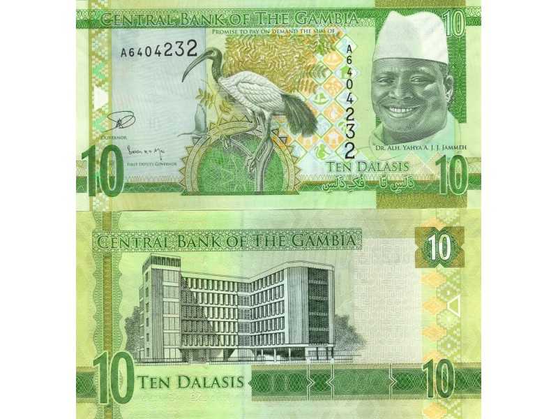 GAMBIA 10 Dalasis 2015 UNC, P-32