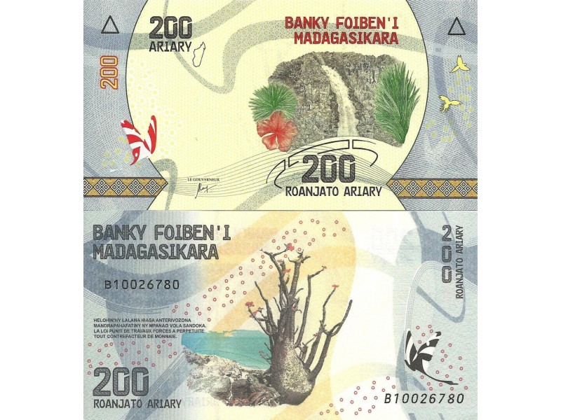 Madagaskar MADAGASCAR 200 Ariary 2017 UNC, P-98