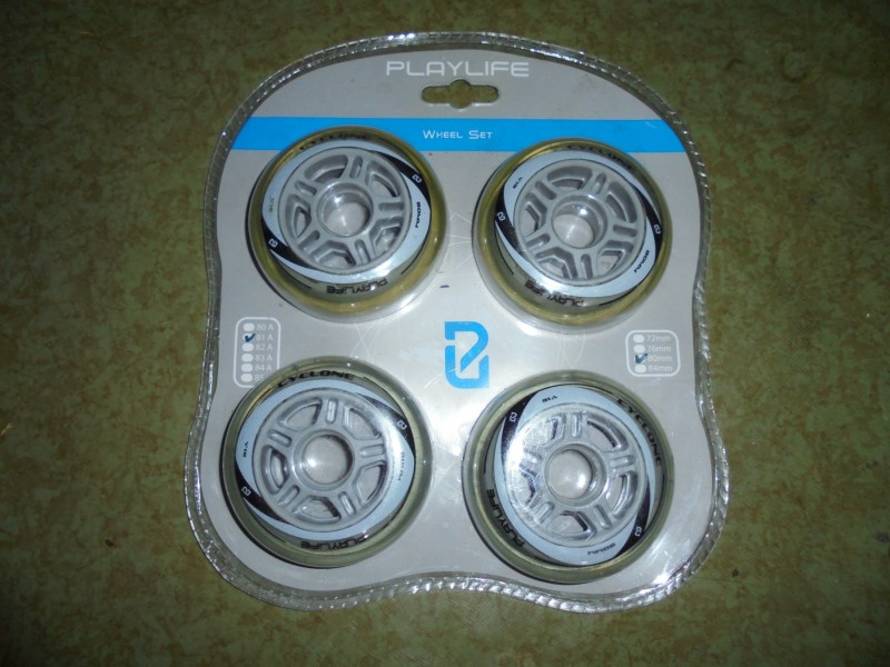 NOVO, NEKORIŠĆENO TOČKOVI ZA ROLERE*PLAYLIFE WHEEL SET*