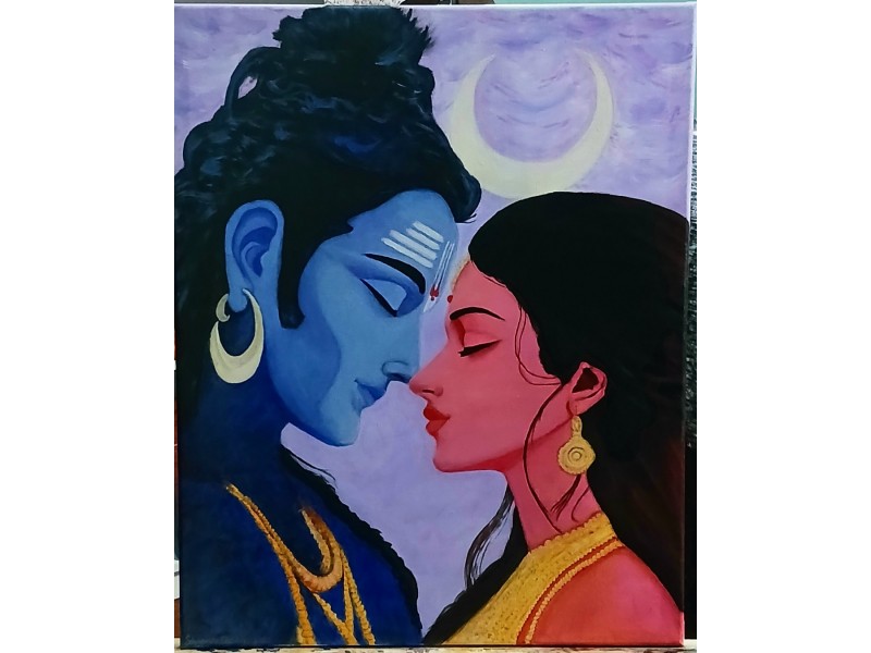 Šiva i Parvati 40x50
