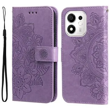 HONOR 600 SMART MANDALA WALLET CASE WITH WRIST STRAP - PURPLE