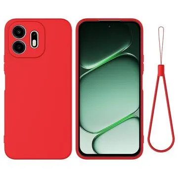 ONEPLUS N6 LIQUID SILICONE CASE WITH HAND STRAP - RED