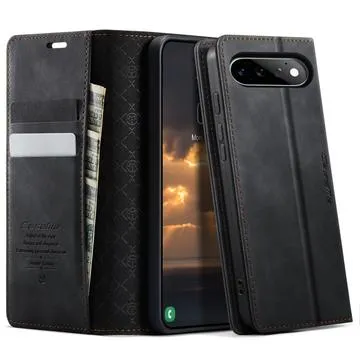 GOOGLE PIXEL 11/11 PRO CASEME 033 CALF TEXTURE WALLET CASE WITH RFID BLOCKING - BLACK