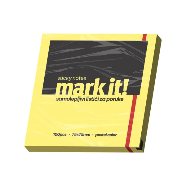 Mark IT Samolepljivi listići Mark 100lis, 75x75mm žuti
