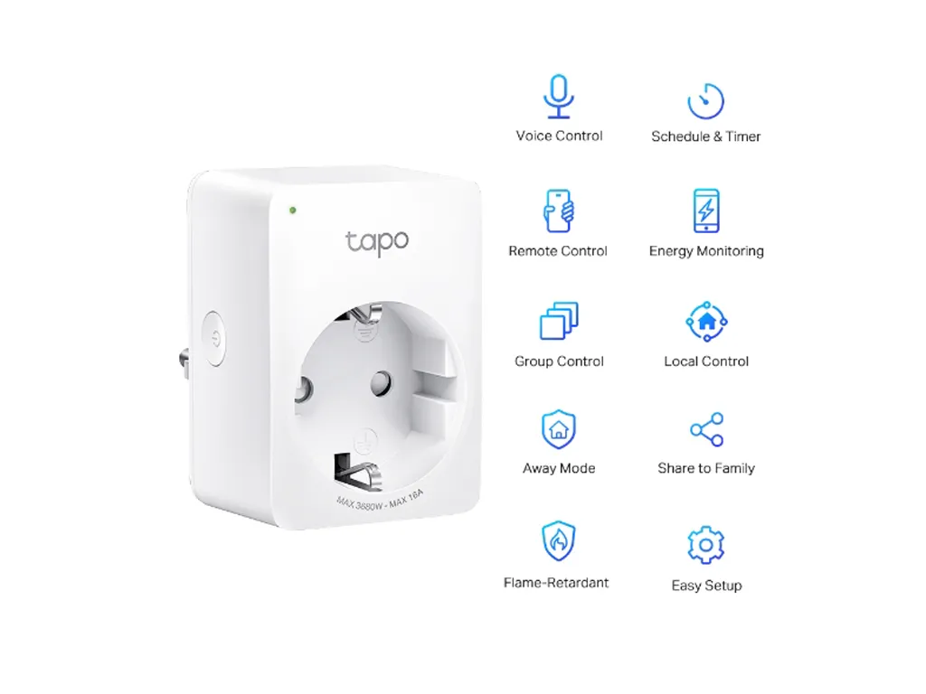 Pametna uticnicar TP-LINK Tapo P110(2-pack) Wi-Fi/2,4Ghz/Max Load 16A/bela