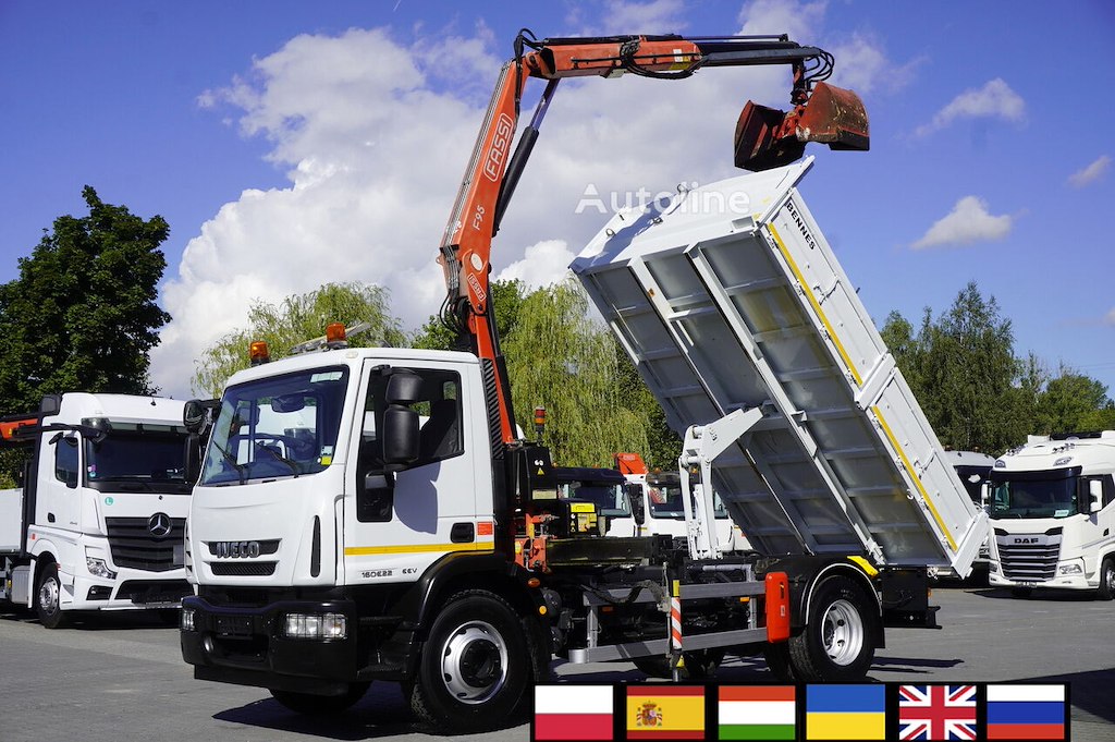 IVECO Eurocargo 160 E22K tipper / 60 tho. km!!! / Fassi F95A.21 crane kiper