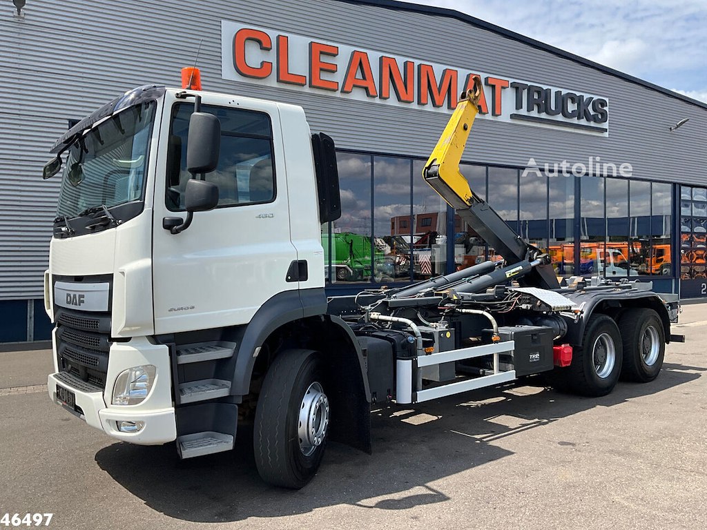 DAF FAT CF 460 6x4 Euro 6 Marrel 20 Ton Schuif-knik haakarmsysteem kamion rol kiper