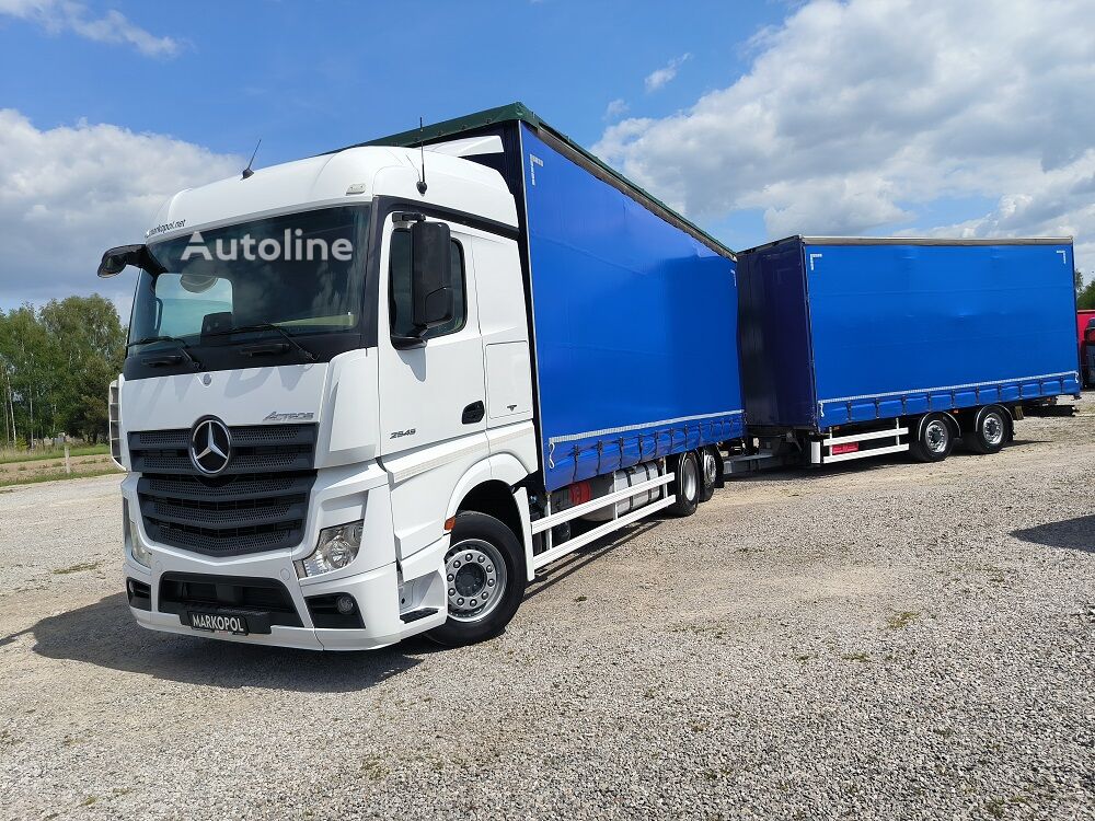 Mercedes-Benz ACTROS 2545/ ZESTAW PRZESTRZENN PRZEJAZDOWY/6x2/ ACC/ NOWE PLAND kamion s ceradom + prikolica sa ceradom