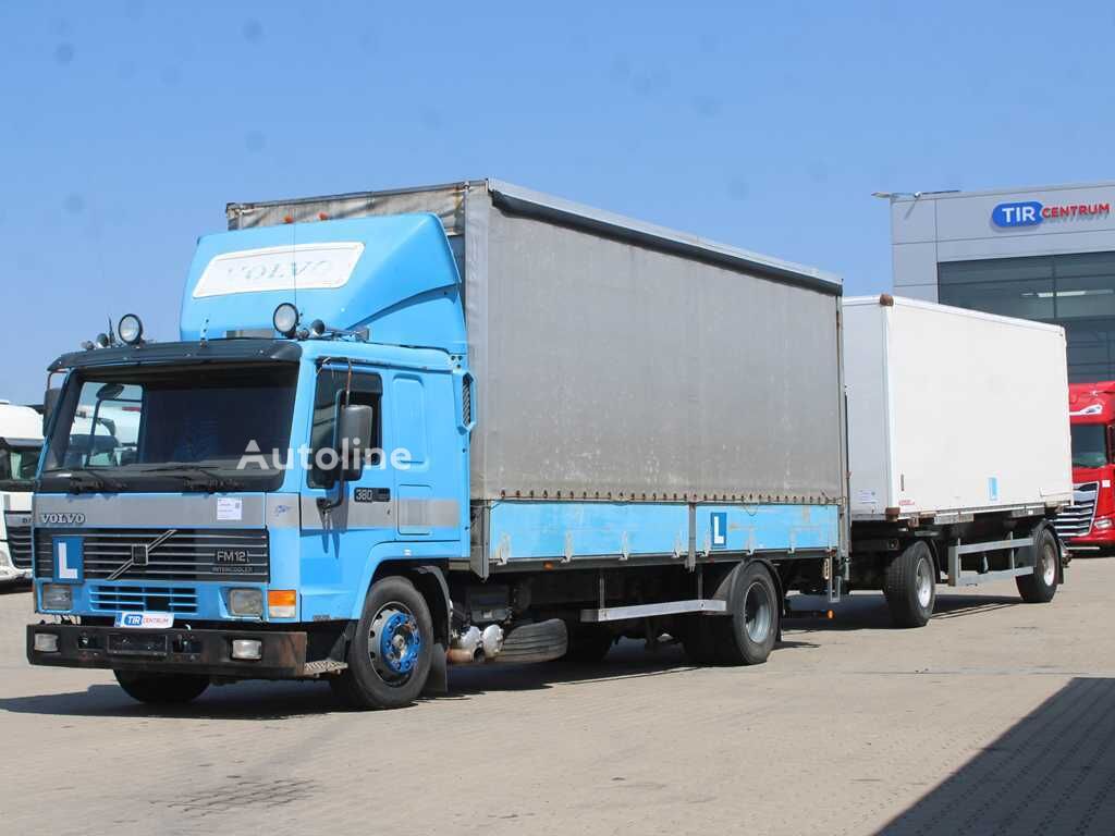 Volvo FL12 42R, HYDRAULIC FRONT, SIDES + KÖGEL AWE 18 (1998) kamion s ceradom + prikolica furgon