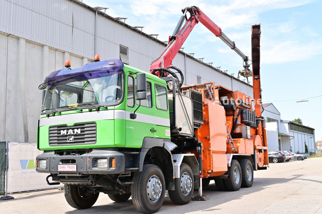 MAN 41.464 Häcksler + Kran 8x8 Allrad E3 kamion za prevoz drva
