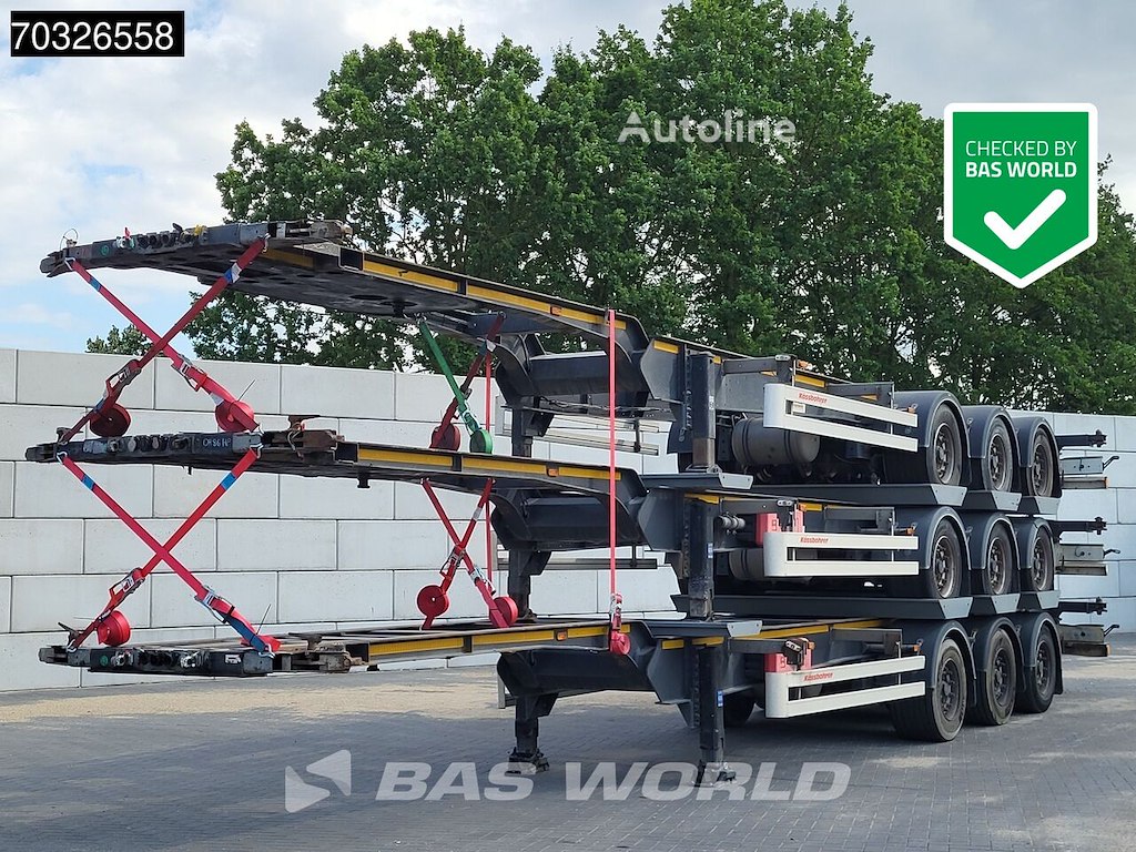 Kässbohrer CS APK 10/26 Lift Axle Stack poluprikolica za prevoz kontejnera