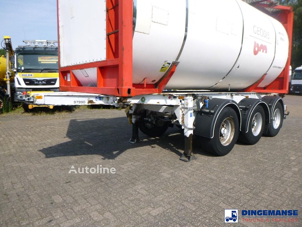 LAG L.A.G. 3-axle container trailer 20 ft poluprikolica za prevoz kontejnera