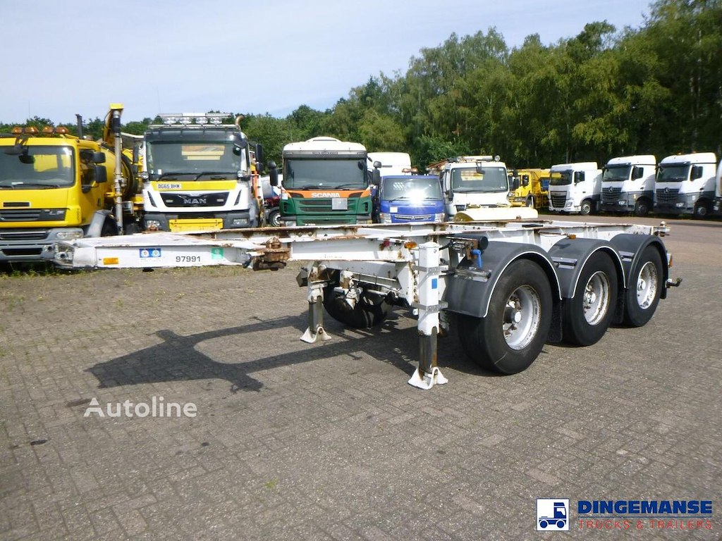 LAG L.A.G. 3-axle container trailer 20 ft poluprikolica za prevoz kontejnera
