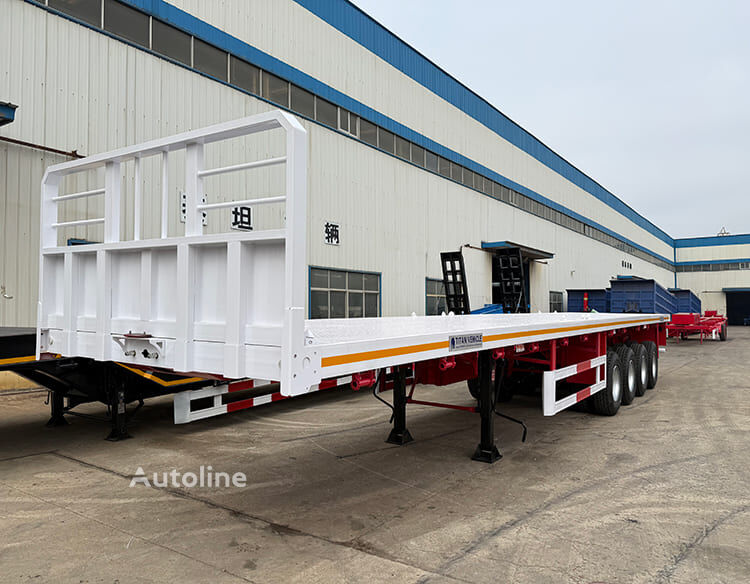 Nova Titan 4 Axle 80 Ton TITAN Flatbed Trailer for Sale in Ghana poluprikolica platforma