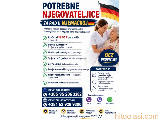 Posao njegovateljice u Njemačkoj