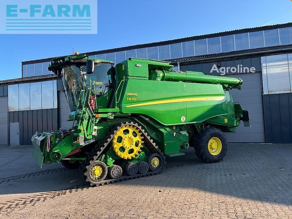 John Deere t670i raupenfahrwerk inkl. 725x schneidwerk kombajn za žito