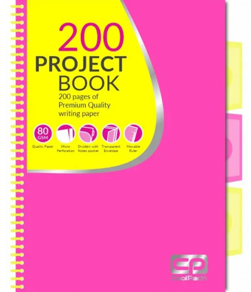 Sveska A5 kvadratići PINK NEON