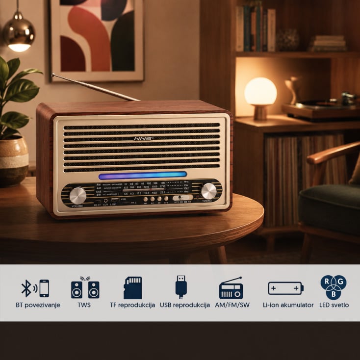 Retro Bluetooth radio 6679BT