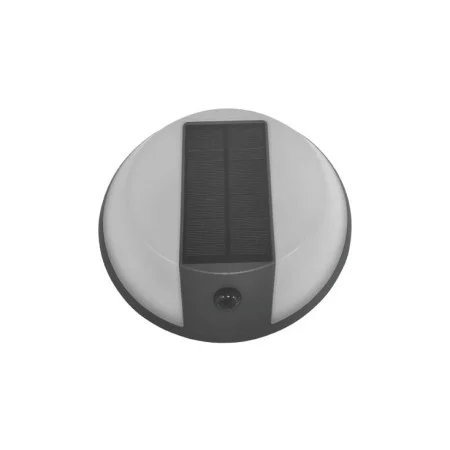 Okrugla solarna zidna lampa sa senzorom pokreta, 5W, 500lm, 4000K, crna ( 145-20827 )