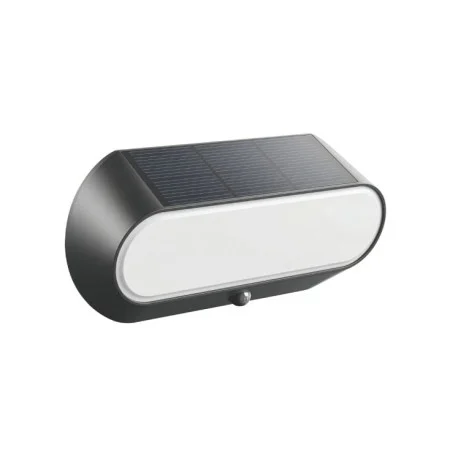 Ovalna solarna zidna lampa sa senzorom pokreta, 5W, 500lm, 4000K, crna ( 145-20826 )
