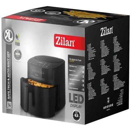 Zilan ZLN7999 Friteza na vruć vazduh XL digitalna, 1800W, 6,5L - crna