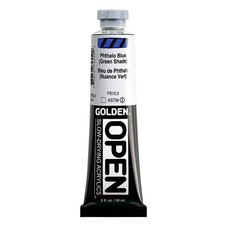 GOLDEN OPEN akrilna boja koja se sporo suši 59 ml – 7255 Ftalocianin plava (zelena nijansa)